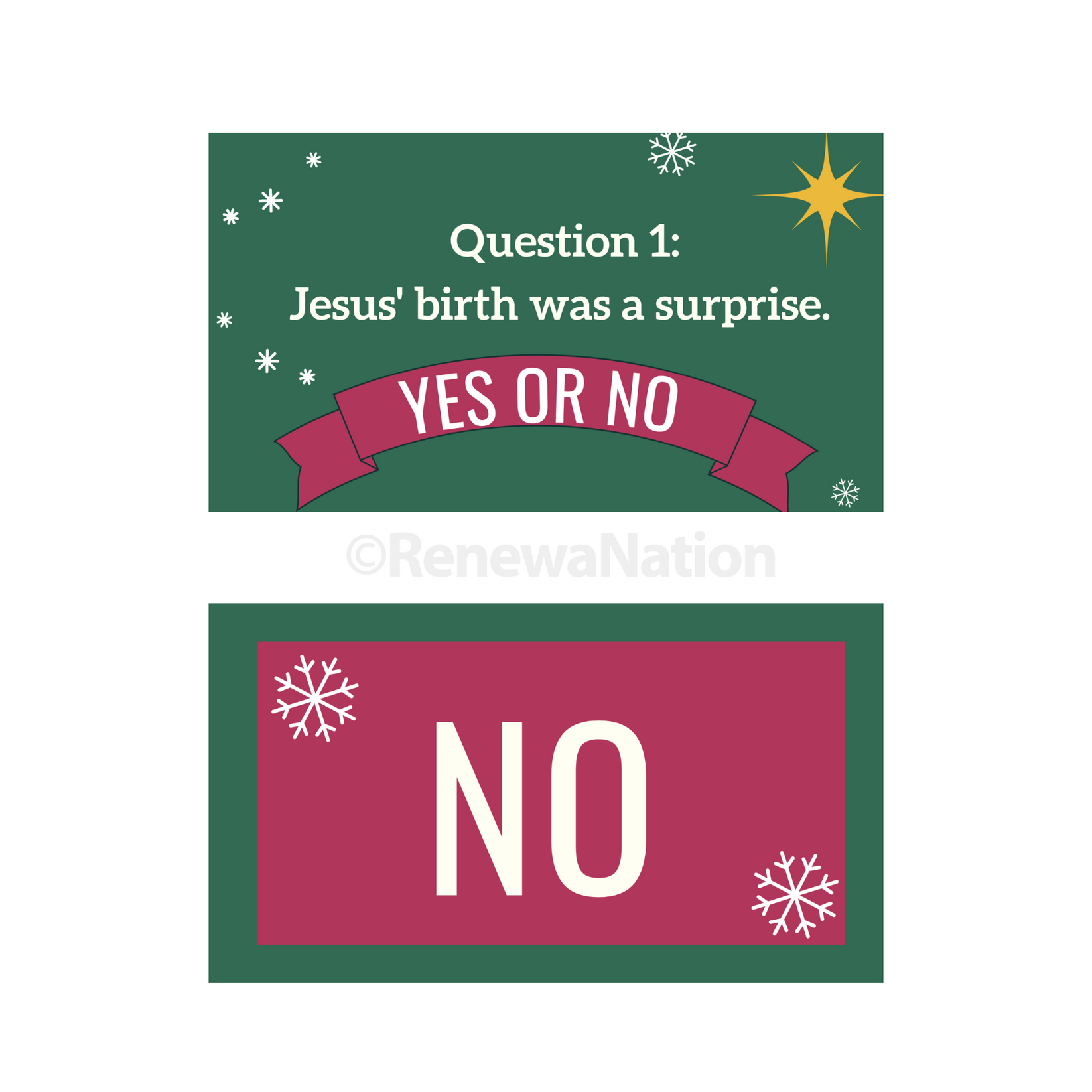 Yes or No Christmas Trivia Game – Church and Family